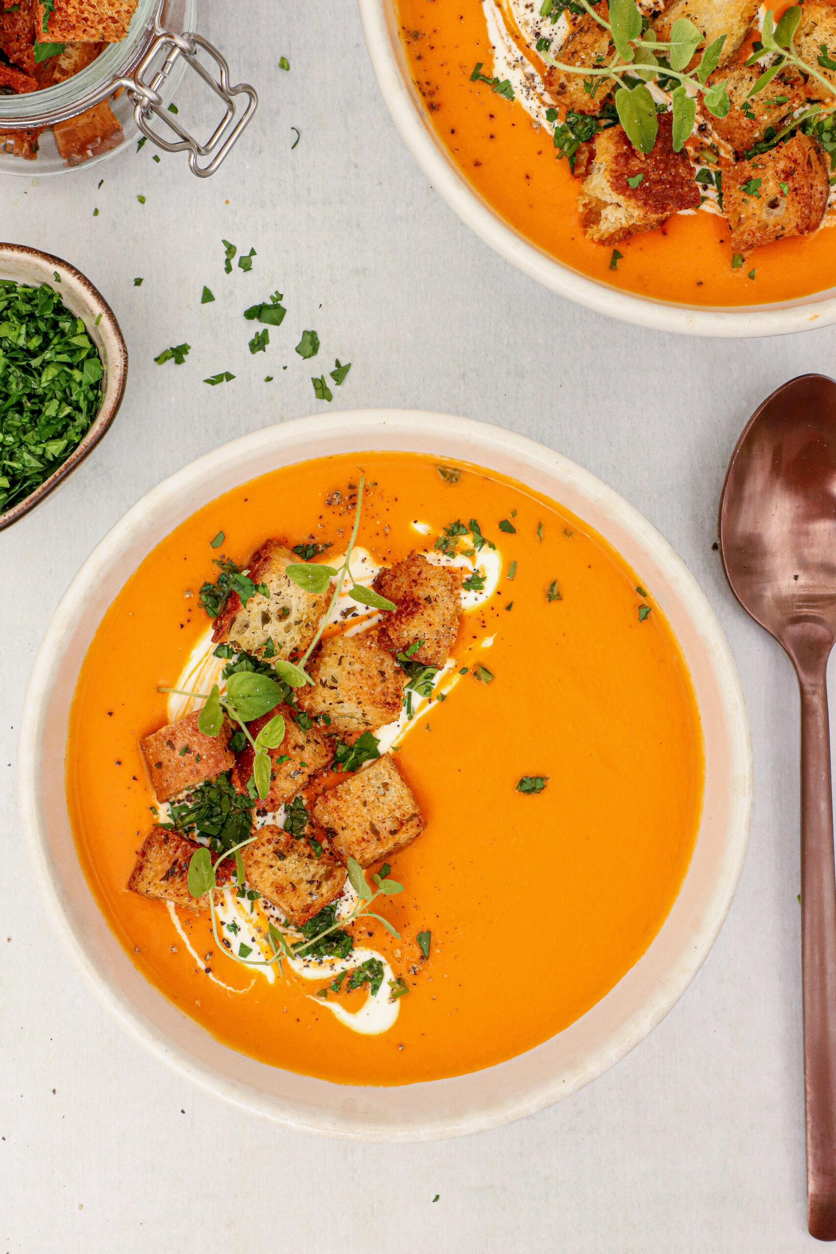 Cremet tomatsuppe - Opskrift på den bedste tomatsuppe