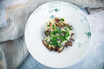 Opskrift på den bedste svampe risotto med spinat og parmesan