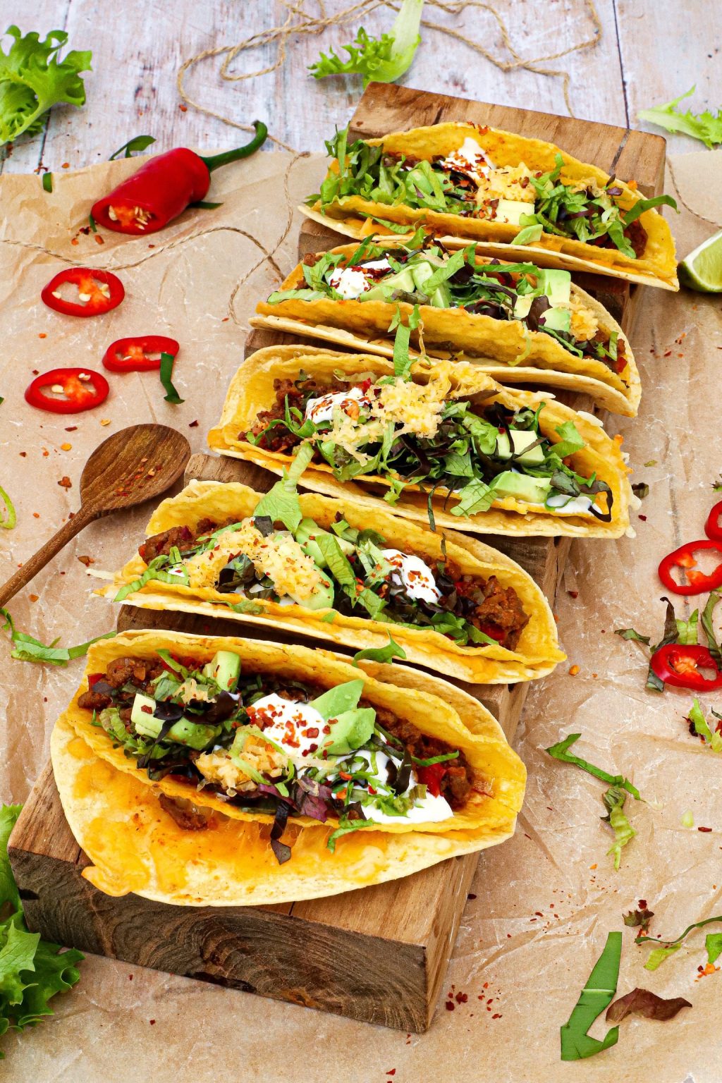 Cheesy Gordita Crunch tacos - Sprøde mexi tacos med cheddar