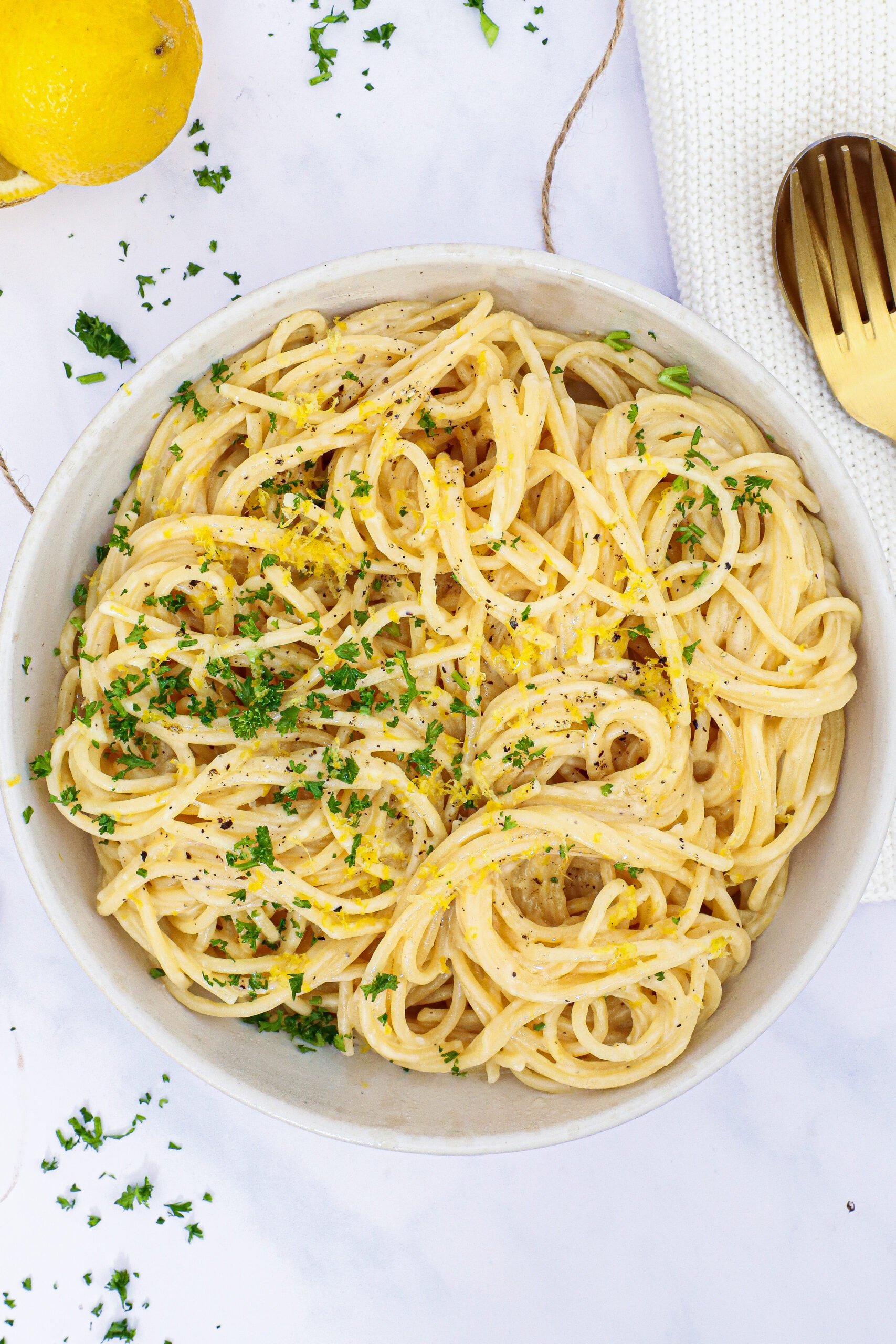 Citronpasta - Opskrift på lækker cremet citronpasta