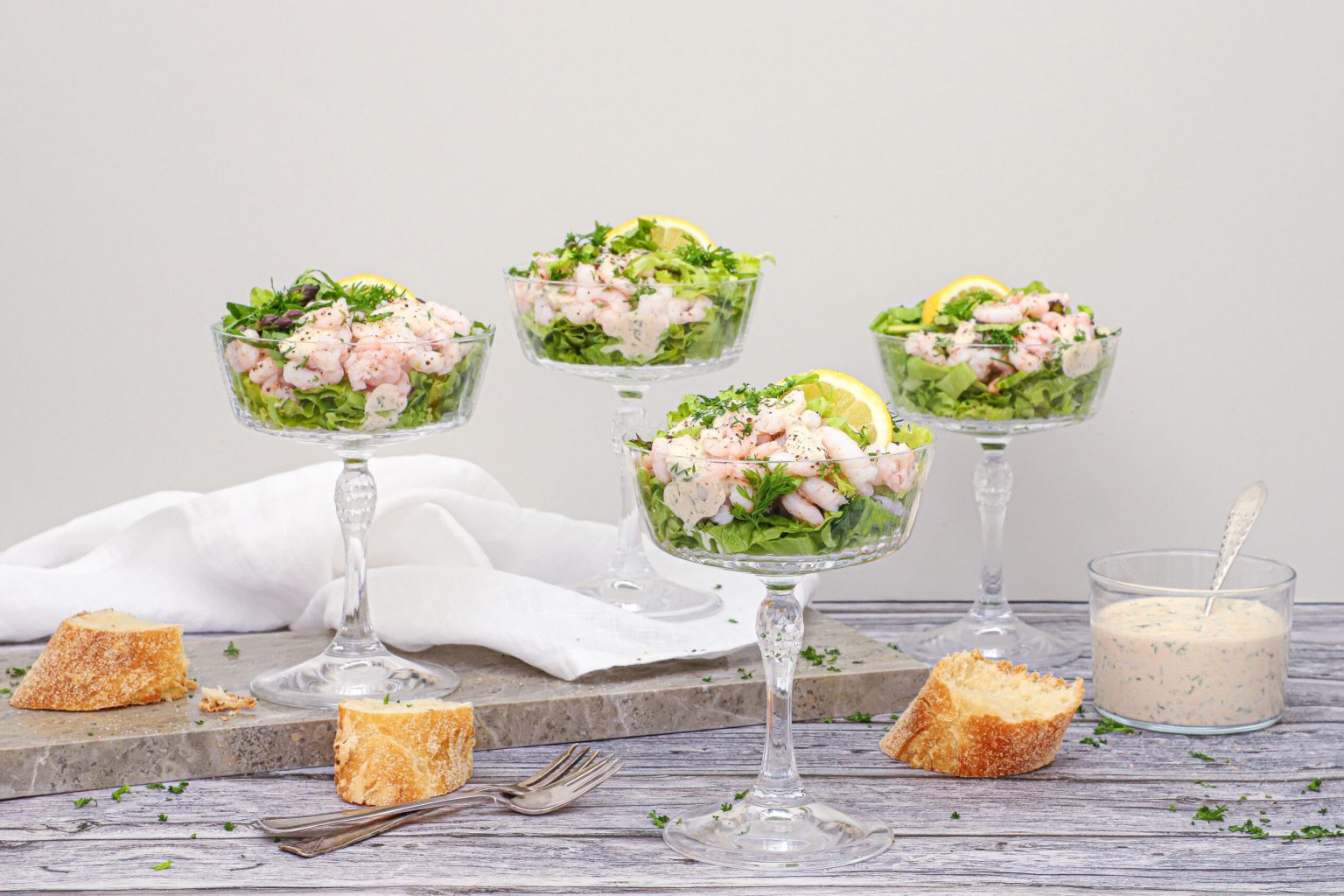 Klassisk rejecocktail - Opskrift på rejecocktail i glas