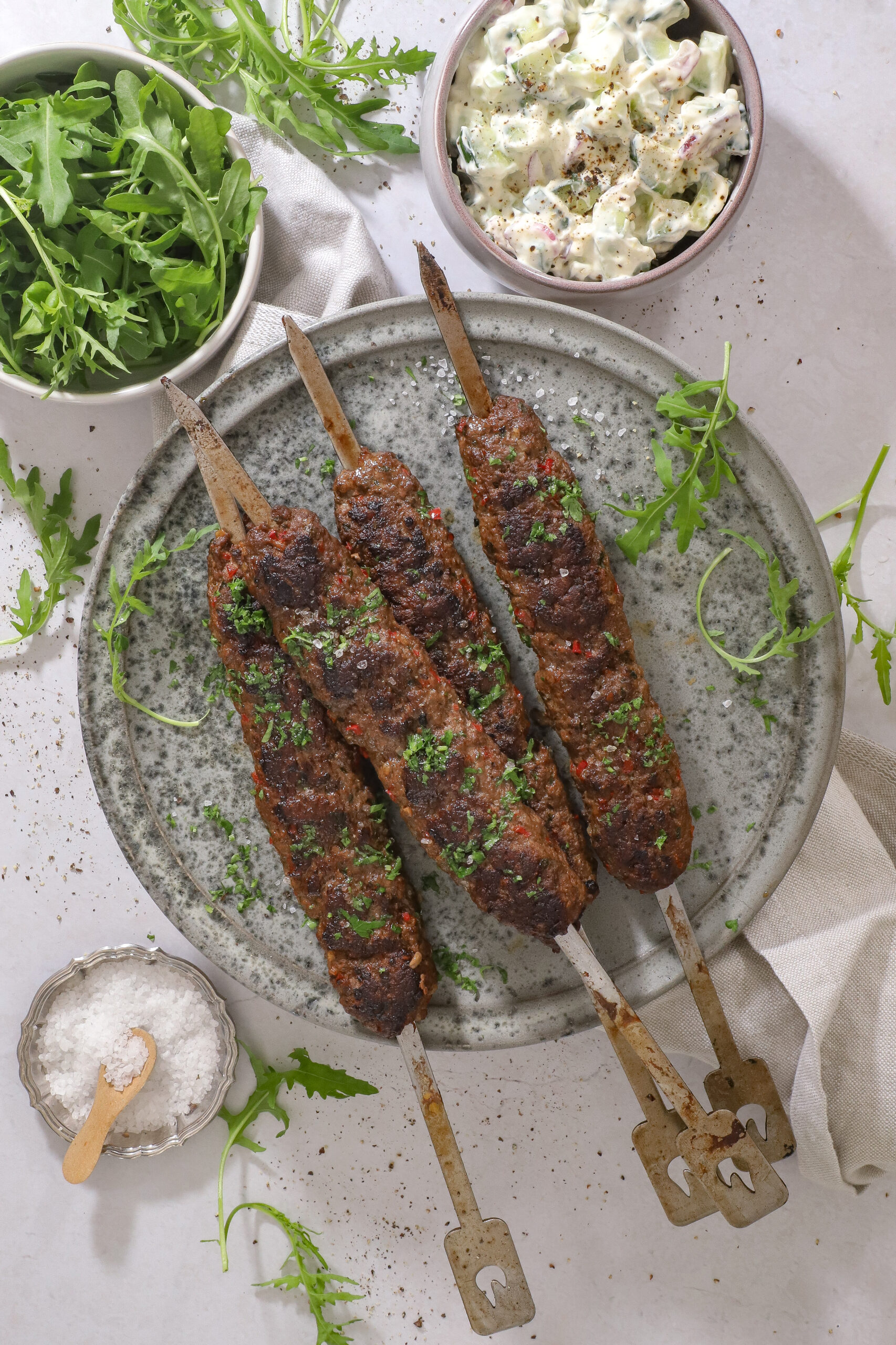 Adana Kebabspyd – Krydrede tyrkiske kebabspyd med oksekød